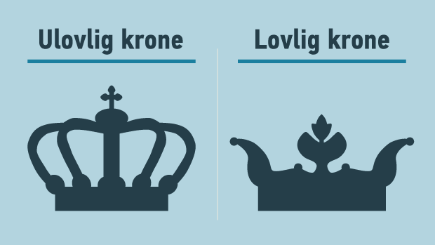 GRAFIK Sådan er reglerne for brugen af kongekronen som logo | Indland | DR