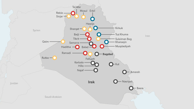 KORT Irak: Islamister indtager byer i nord og vest | Udland | DR
