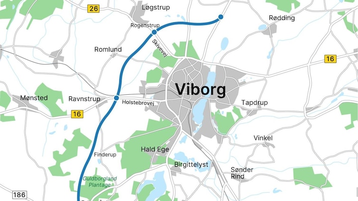 Motorvej skal gå vest om Viborg | Nyheder | DR