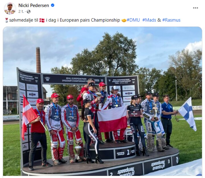 Danmark vinder EM-sølv i speedway for par | Kort sport | DR