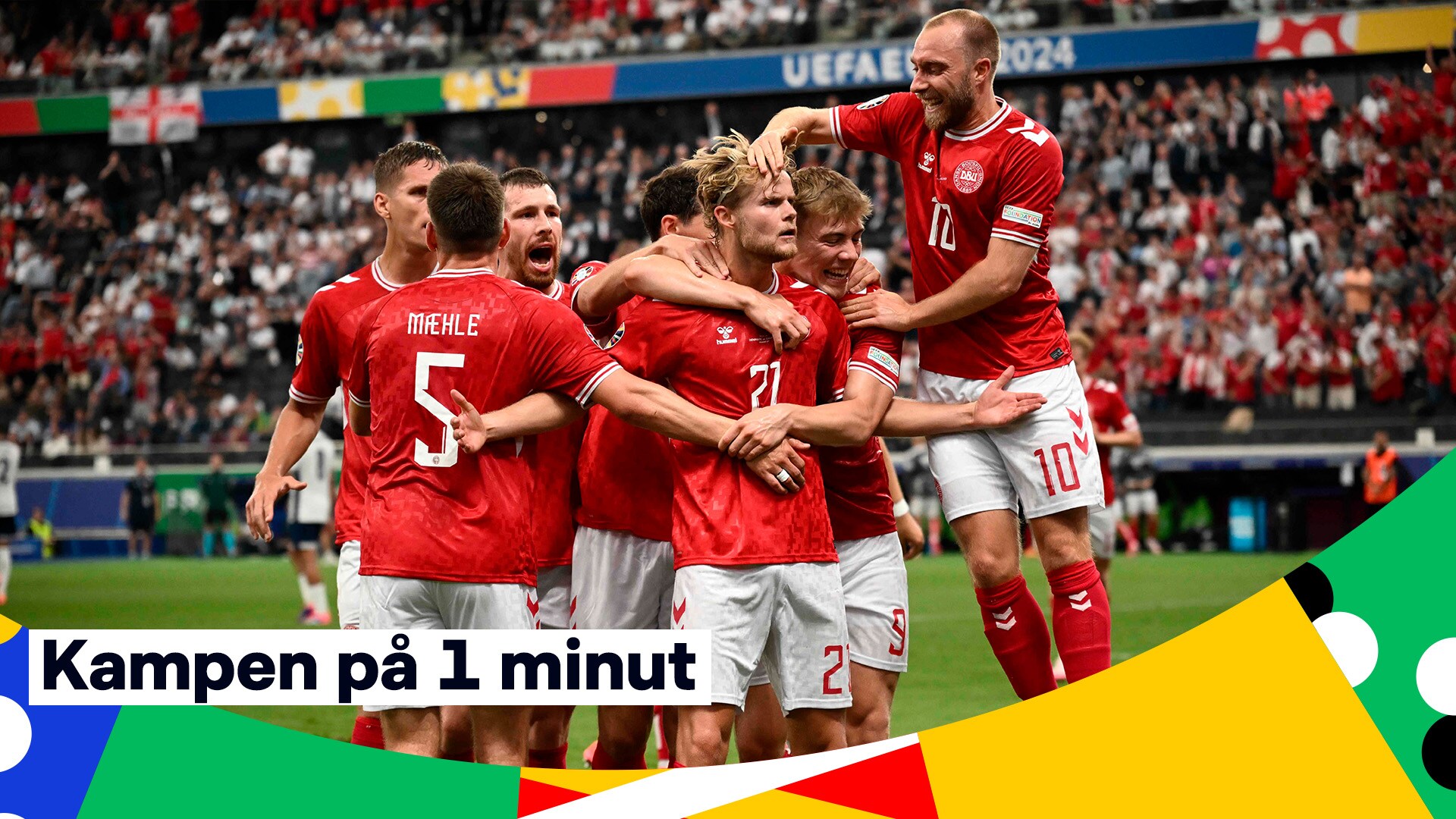 Kampen på 1 minut: Danskere badet i kærlighed fra tribunerne ...