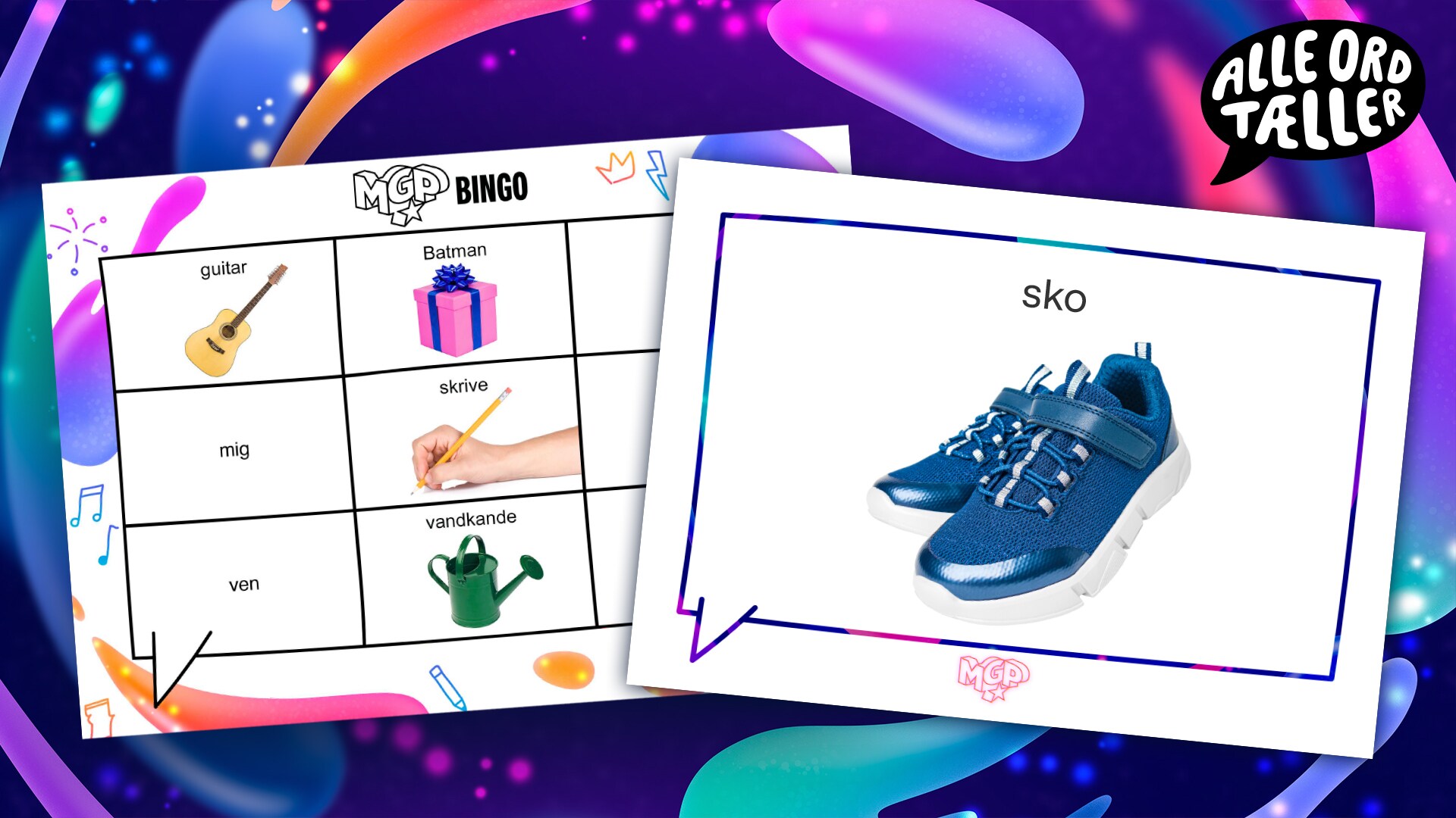 Spil MGP-musik-billed-bingo i børnehaven! | Alle ord tæller | DR