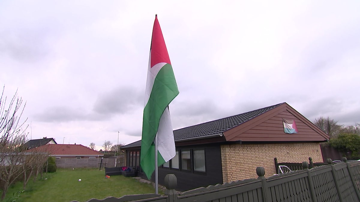 Familie satte palæstinensisk flag i haven. Siden har de været udsat for ...