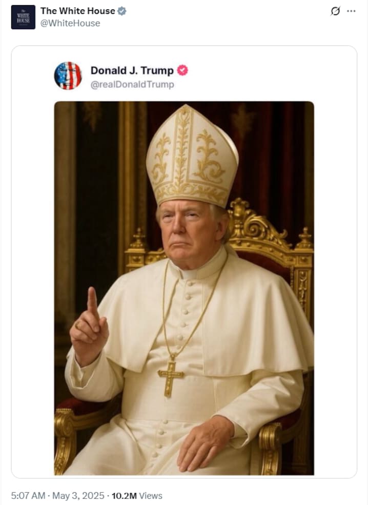 Trump deler AI-billede af sig selv som pave | Nyheder | DR