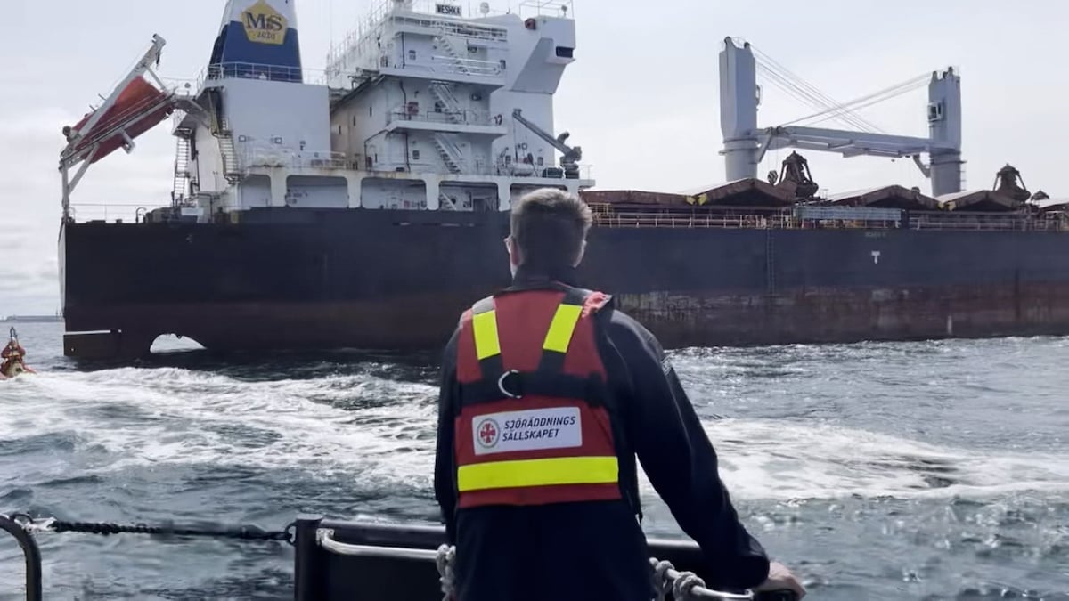 Fragtskib på grund ud for Landskrona | Udland | DR