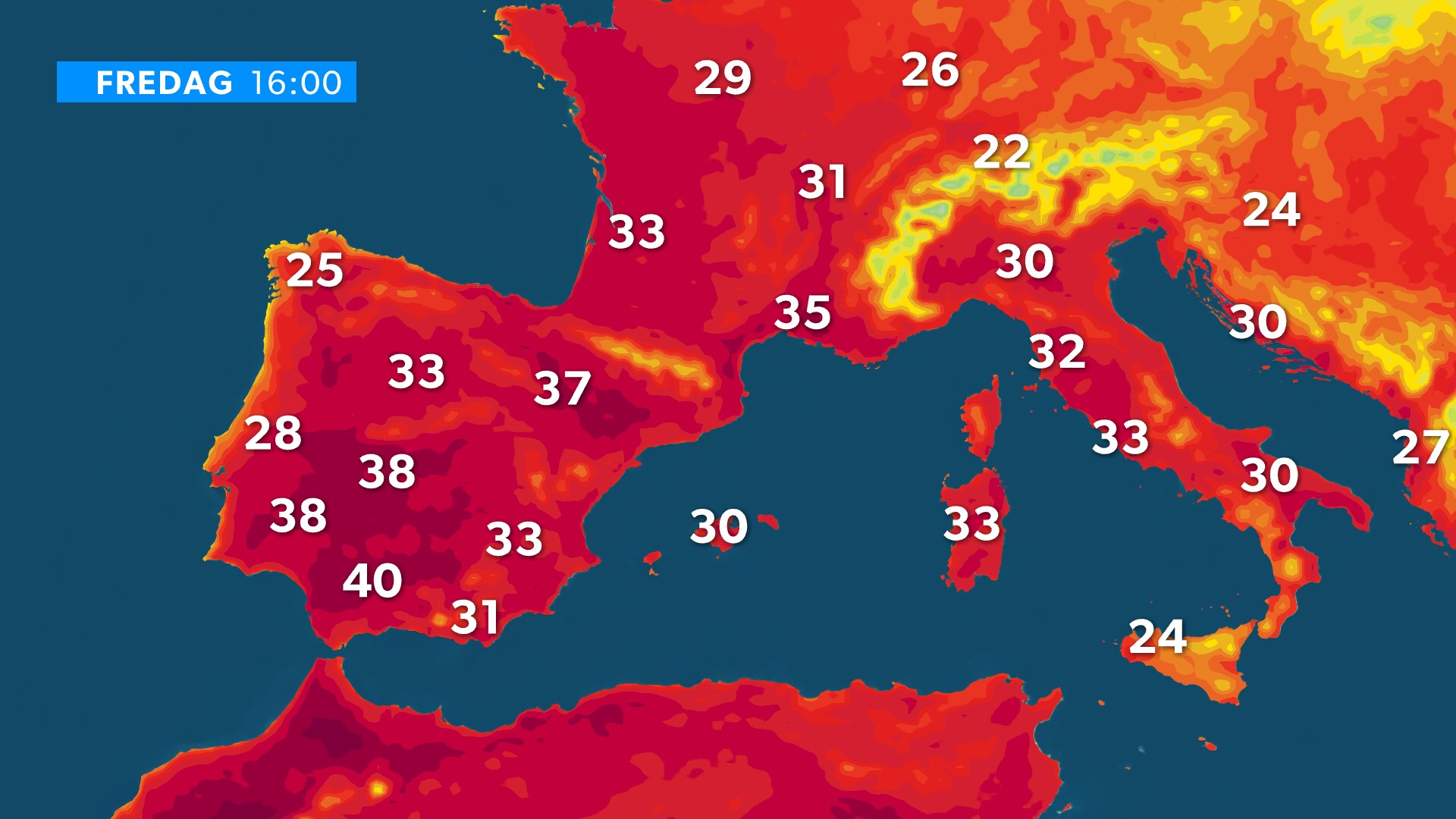 Sydeuropa ramt af hedebølge: Over 40 grader i flere dage | Vejret | DR