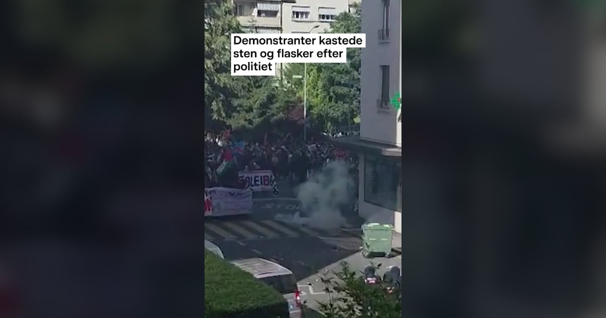 Demonstration mod G7-topmøde endte i tåregas i Geneve | Udland | DR