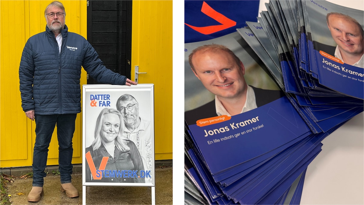 Jonas må ikke bruge valgplakater, men i nabokommunen hænger partifællen ...
