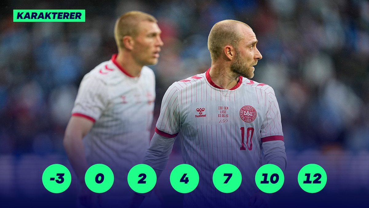 KARAKTERER: Ikke meget at råbe hurra for efter dansk testkamp | Fodbold ...