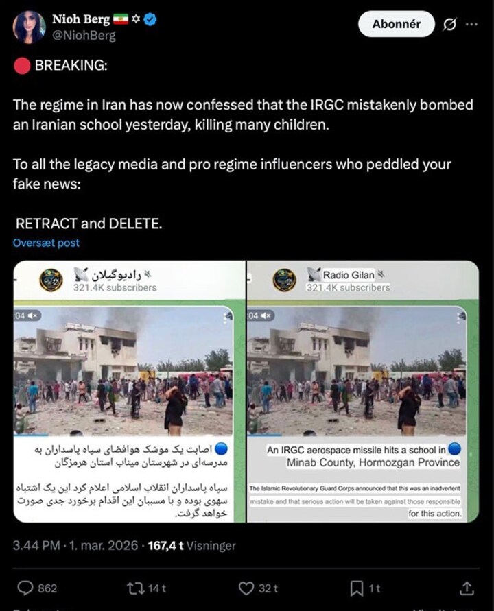 Misvisende billeder spreder tvivl efter angreb på pigeskole i Iran ...