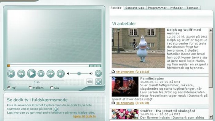 DR1 og DR2: Nu live på nettet | Presse | DR