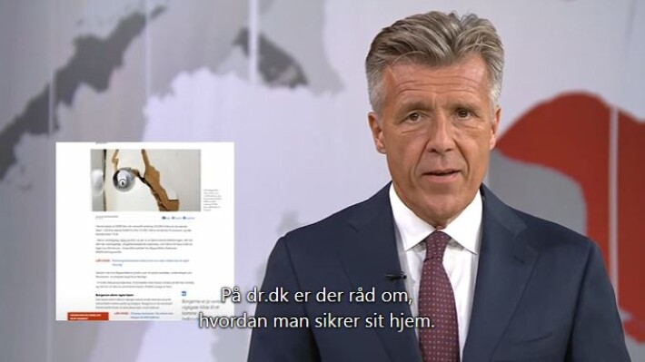 I orden at TV-Avis-vært henviste til dr.dk for råd mod indbrud ...