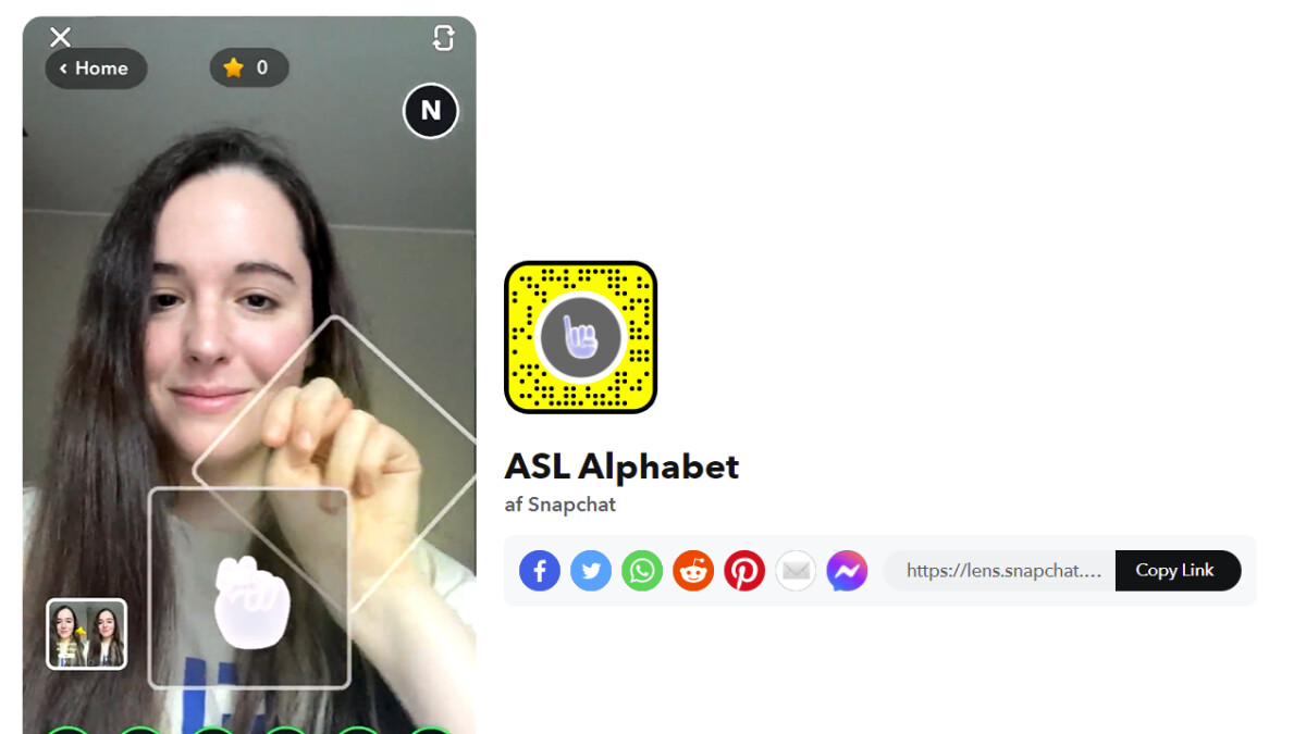 Snapchat lancerer deres første håndalfabet-linse | Ligetil på tegnsprog ...